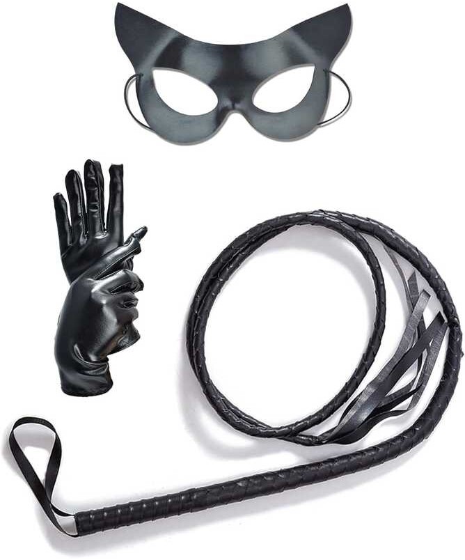 Cat Fox Cosplay Catwoman Sea Kyle Mask Sa Whip Gloves Halloween Party ...
