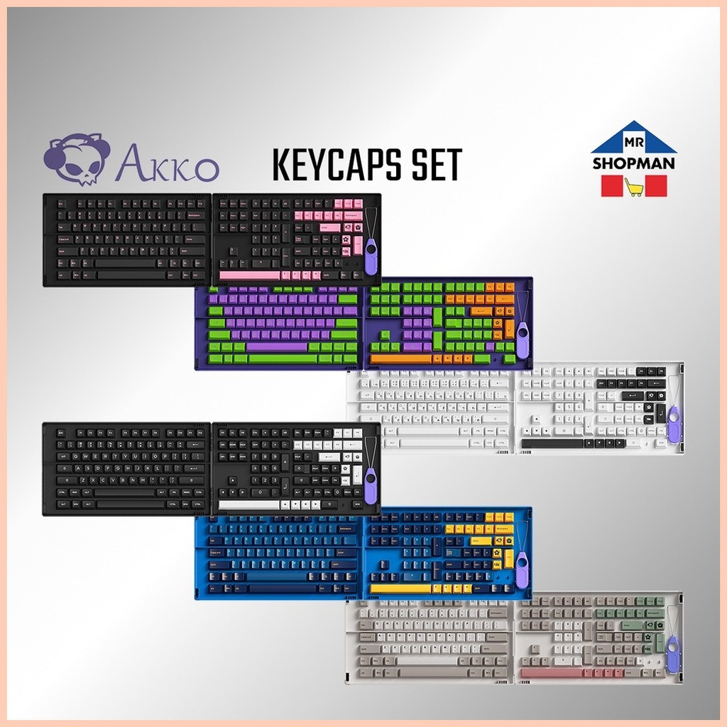 akko Keycaps PBT / ABS Double Shot Full Key Cap Set for Mechanical ...