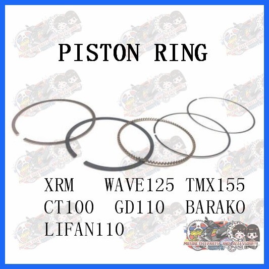 LJ Motorcycle Piston Ring Xrm 110, Wave 125, Tmx 155, Barako, Gd110 ...