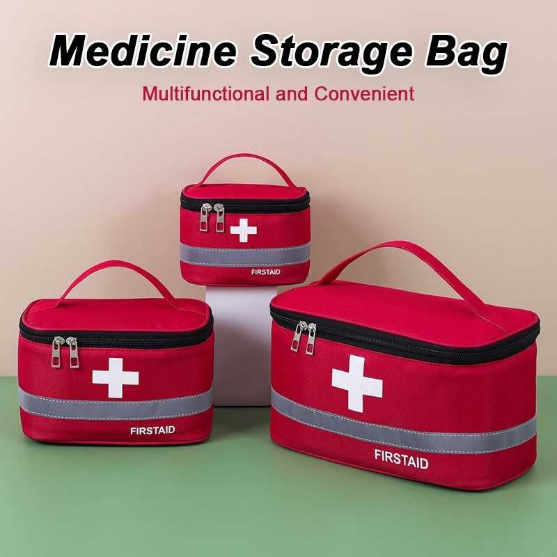 Medicine Storage First Aid Kit Medical Organizer Emergency Survival Bag ...