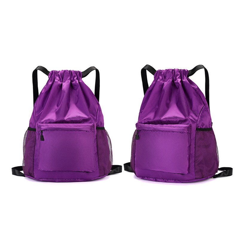 Men/Women Drawstring Pocket Backpack 2024 New Nylon Waterproof Backpack ...