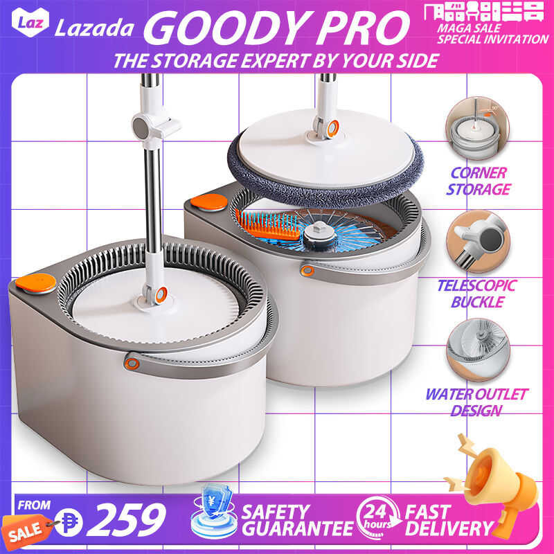 Goody With Spinner Metal Stainless Steel Bucket 360 Easy Rotating With ...