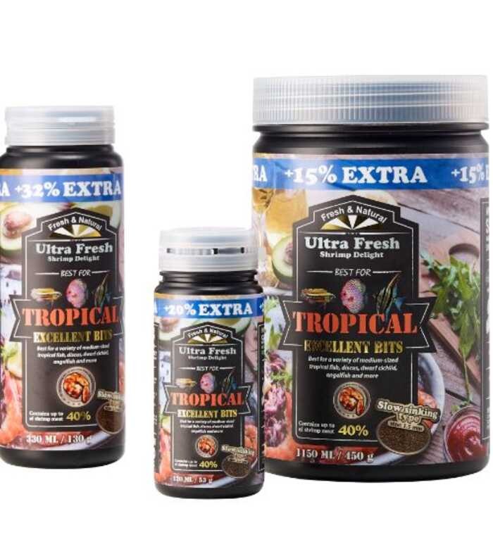 AZOO Ultra Fresh Tropical Excellent Bits 330Ml Fish Discus Food ...