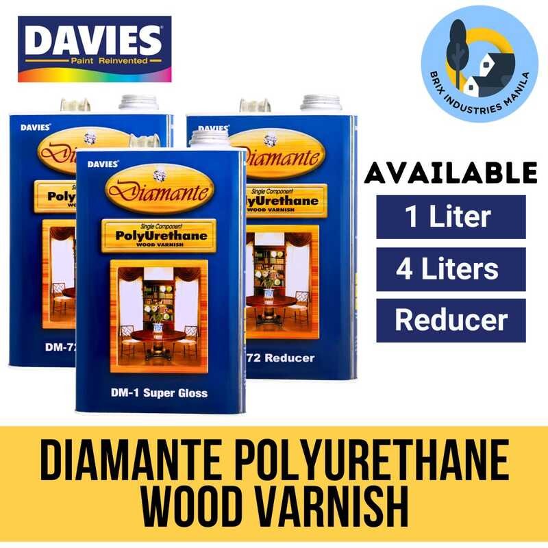 Davies Diamante Polyurethane Wood Varnish Topcoat Gloss Clear And ...