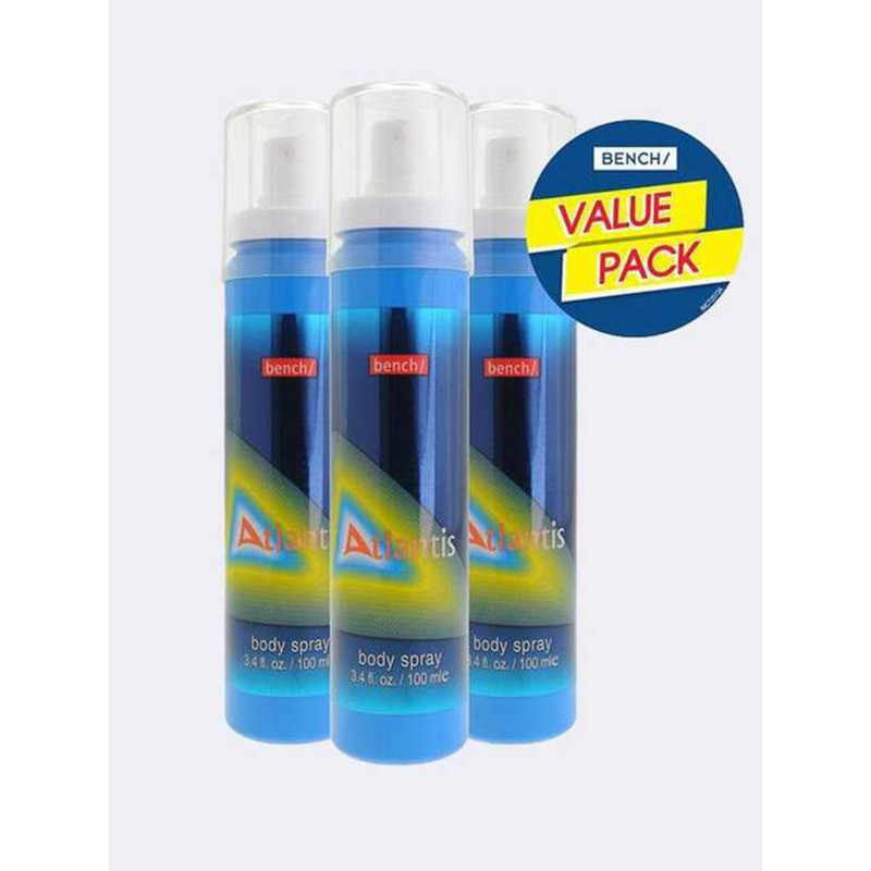 Bench- Atlantis Body Spray 100 ML Value Pack (Set Of 3) | Shopee ...