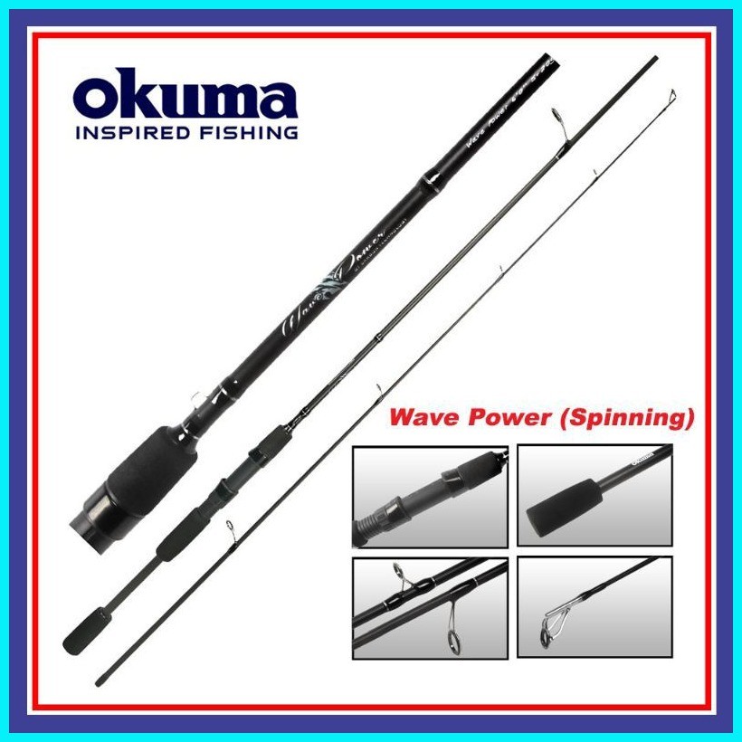 OKUMA WAVE POWER SUPER LIGHTWEIGHT SPINNING ROD | Shopee Philippines