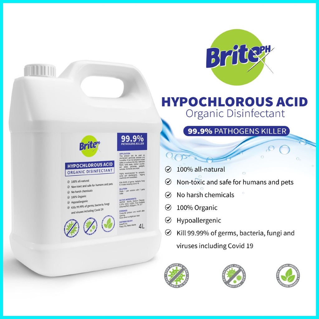 Hypochlorous Acid Multi-surface Cleaning Solution & Disinfectant DIY ...
