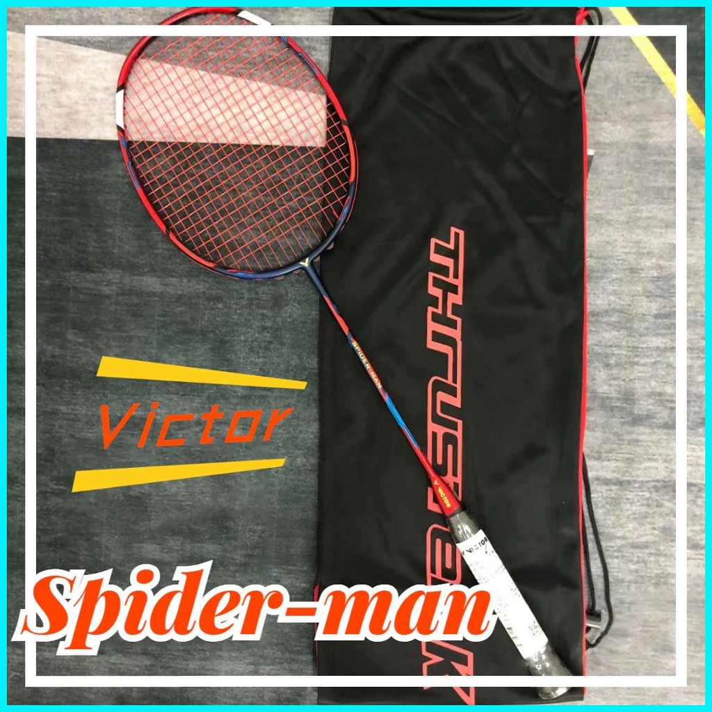 Victor Max 32 Lbs SPIDER MAN Joint Badminton Racket Super Light 100% ...