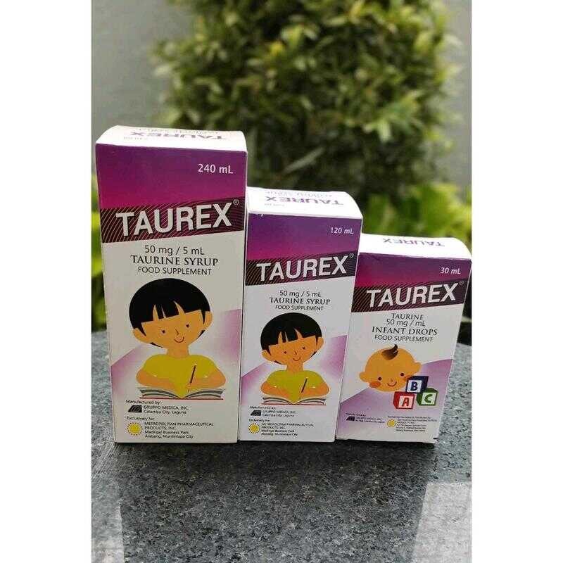 Taurex 50Mg/5Ml Taurine Syrup And Drops Food Supplement 140 0E9 ...