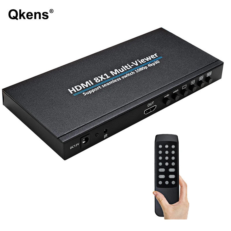 4K 8x1 HDMI Quad Screen Multi-viewer 8 In 1 Out HDMI Multiviewer ...