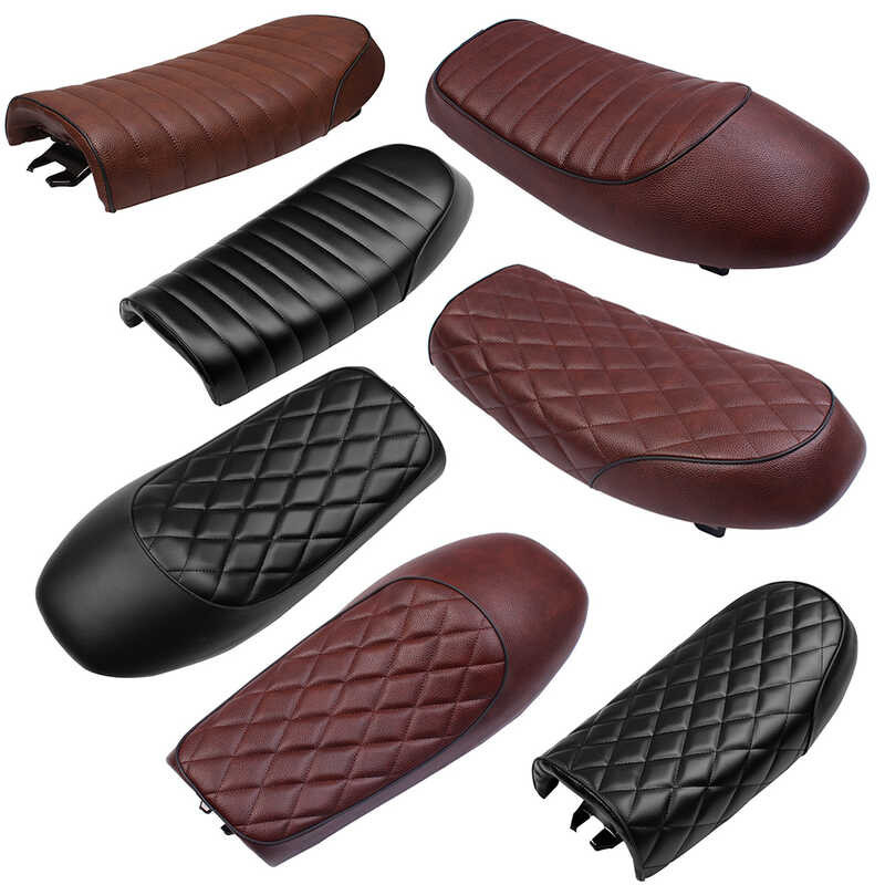 Motorcycle Universal Retro Cafe Racer Cushion Vintage Comfortable Hump ...