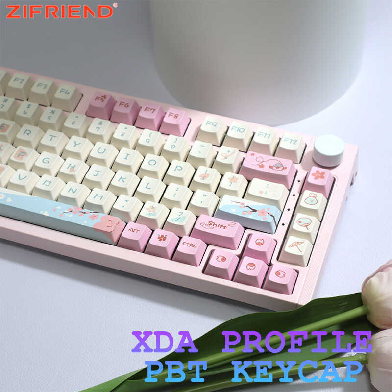 ZIFRIEND 133 Keys Sakura Theme Keycaps Para Sa DIY Mechanical Keyboard ...