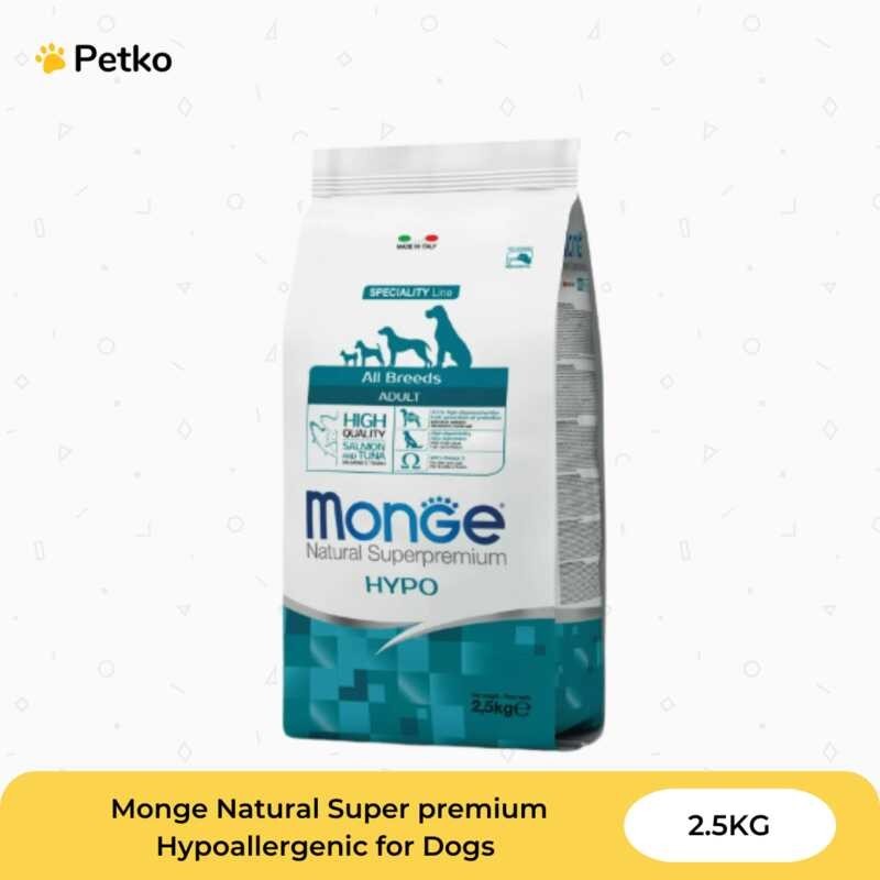 Monge Natural Super Premium Hypoallergenic para sa Dogs 2.5Kg | Shopee ...