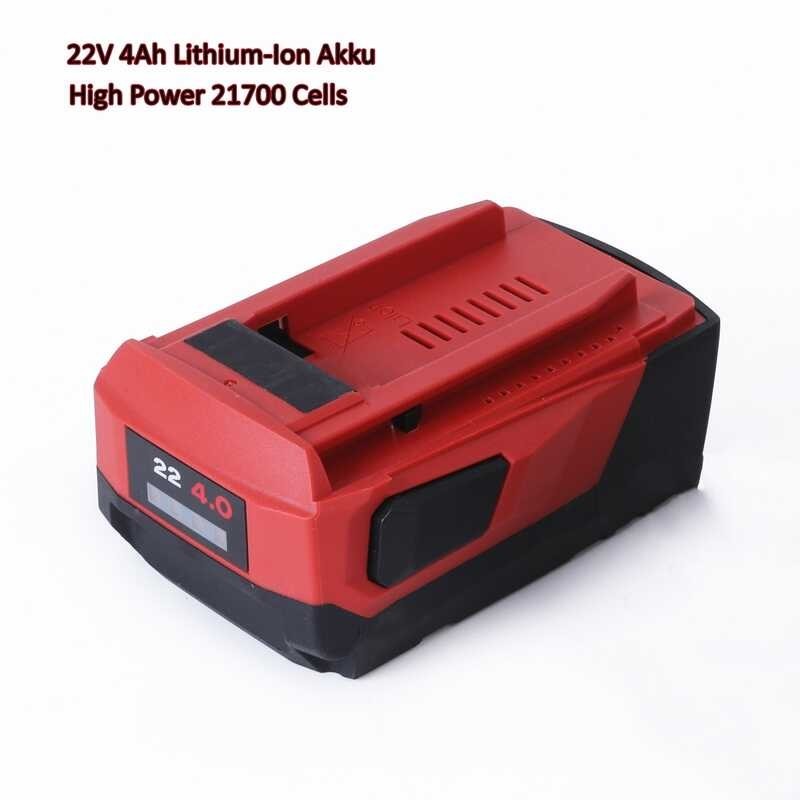 Bagong 4.0Ah Lithium-Ion Akkupack B22 18V 21.6V Cordless para sa Hilti 22V Tool High Power Free ...