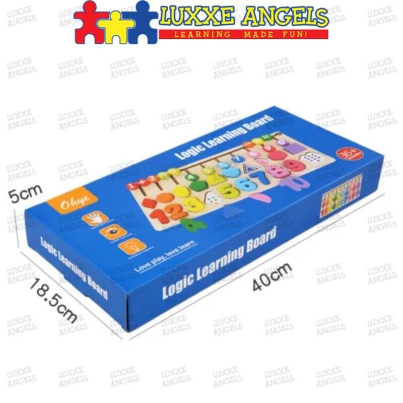 LY Luxxe AngelS Logic LeArning BoArd Wooden Toy | Shopee Philippines