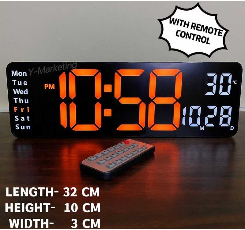 MALAGANG Digital (6629) Remote Control COUNTDOWN At TIMER Gamit Ang Alarm Clock (Orange/Black ...