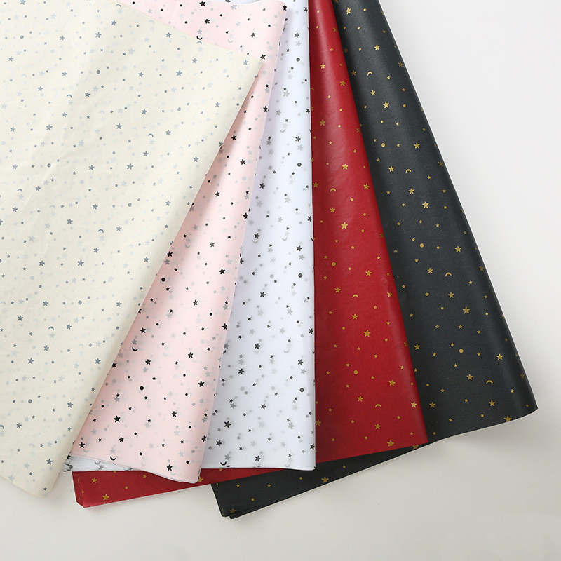 20Pcs 50x70cm Gilding Stellaluna Wrapping Paper Tissue Paper Metallic Texture Lining Bouquet ...