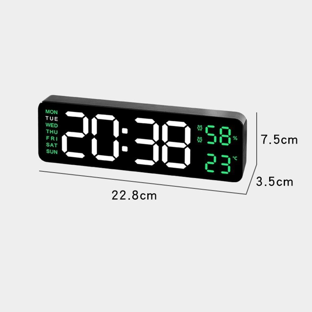 2024 Digital Wall Clocks LED Alarm Clock Large Display Table Clock Wall ...