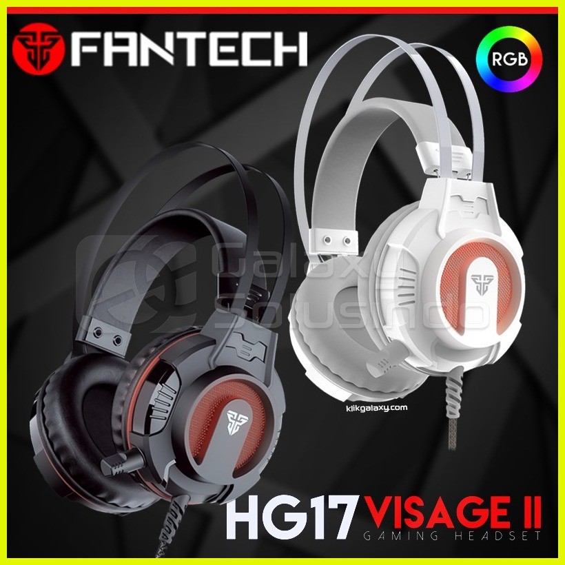 Original FANTECH HG17 VISAGE V2 RGB Super BASS GAMING HEADPHONE White ...