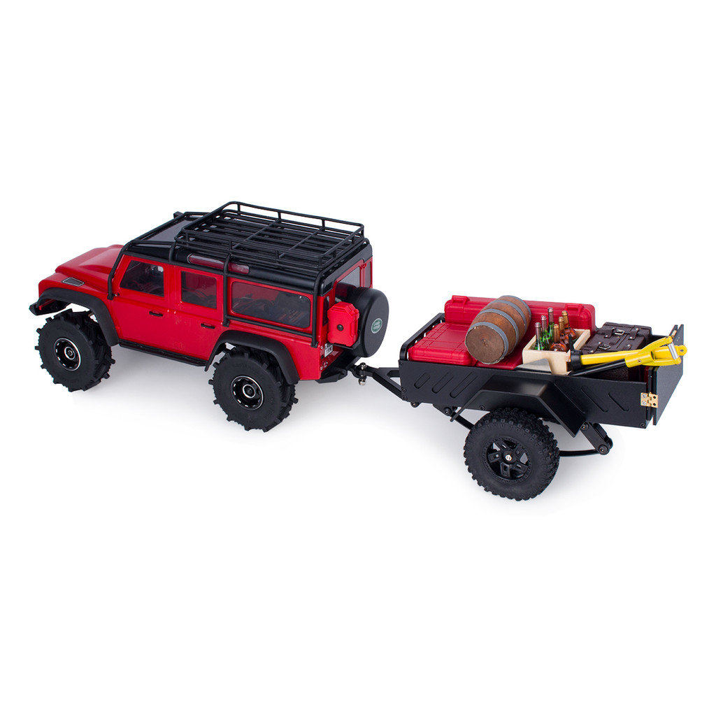 Aluminum Utility Trailer with Ball Head Tool for Small RC Crawler Car 1 ...