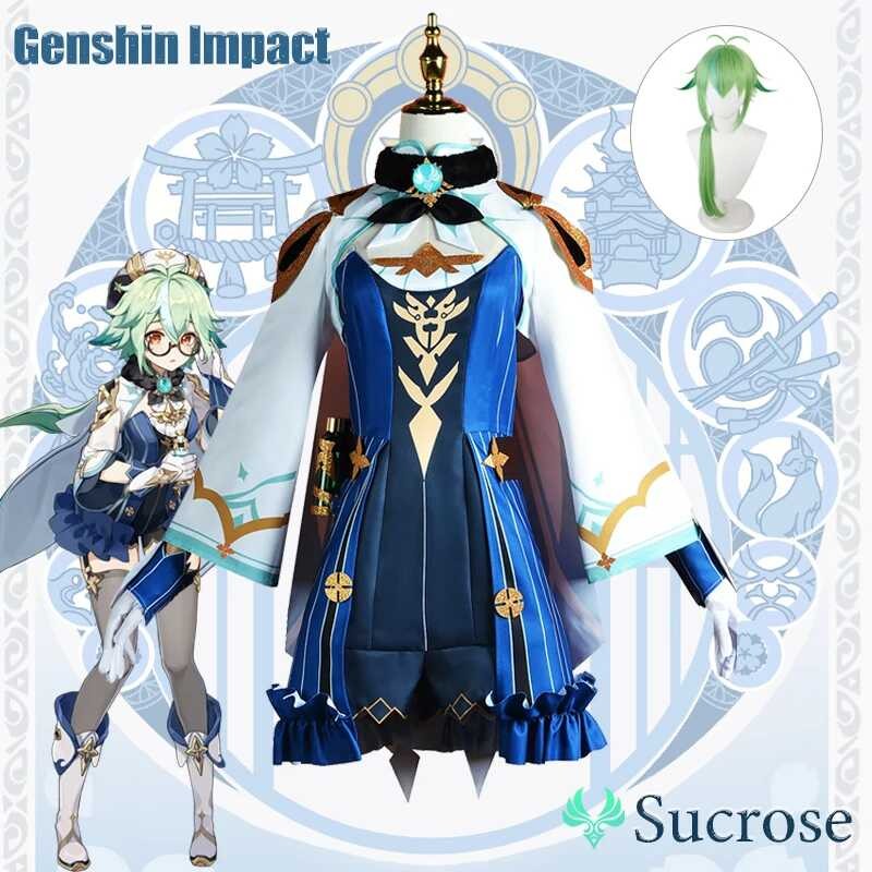 Genshin Impact Sucrose Cosplay Costume Adult Carnival Uniform Anime ...