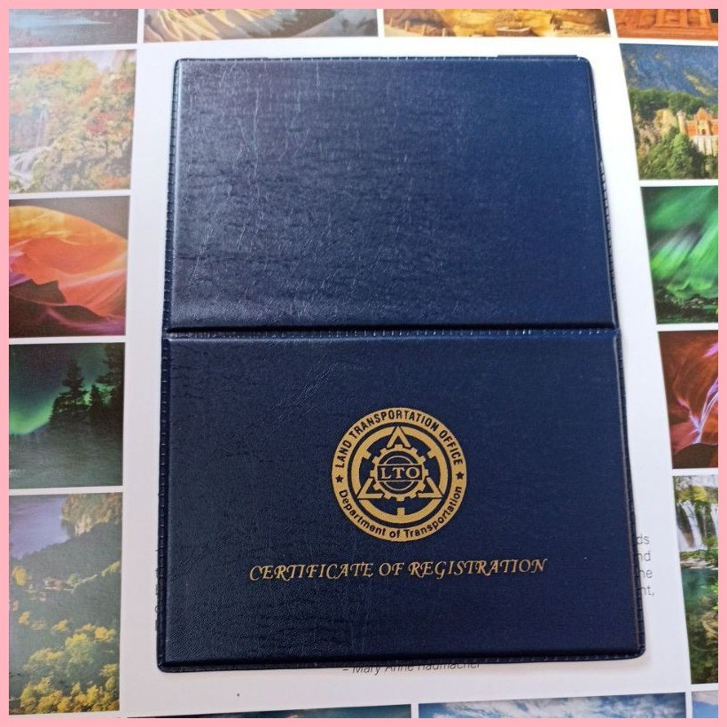 CERTIFICATE OF REGISTRATION AND LTO DOCUMENTS CARD HOLDER ( W/ GOLD ...