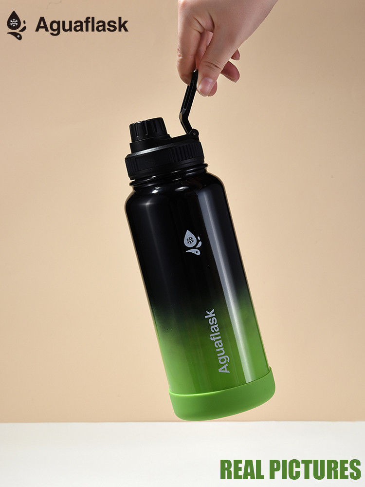 Original Agua Flask 32oz Tumbler Hot And Cold With Accessories Paracord Handle and Boot Sports ...