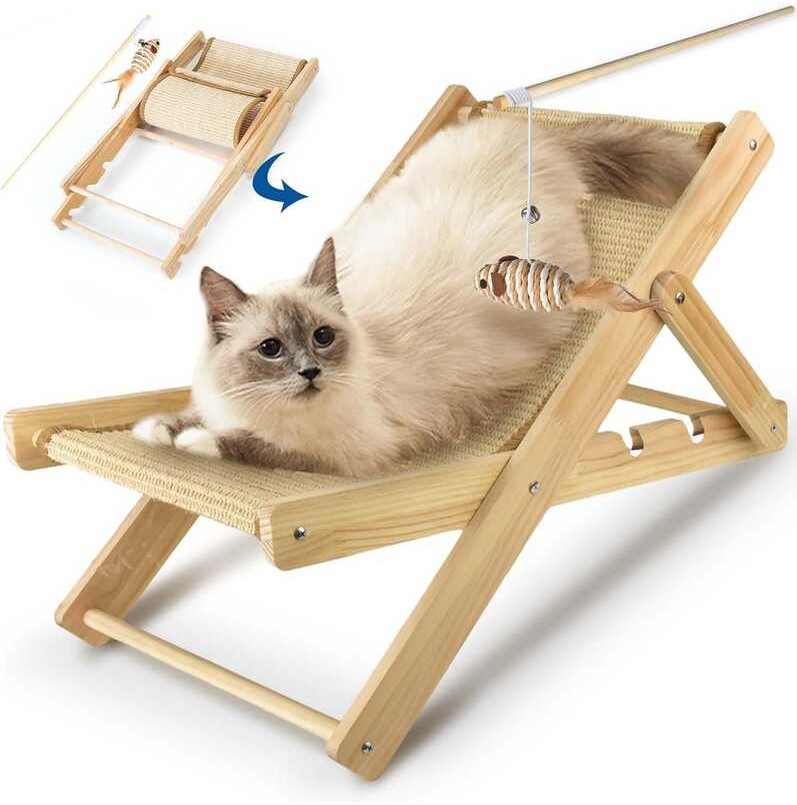 No Assembly Required Lounge Elevated Beds for Indoor Cats Adjustable ...