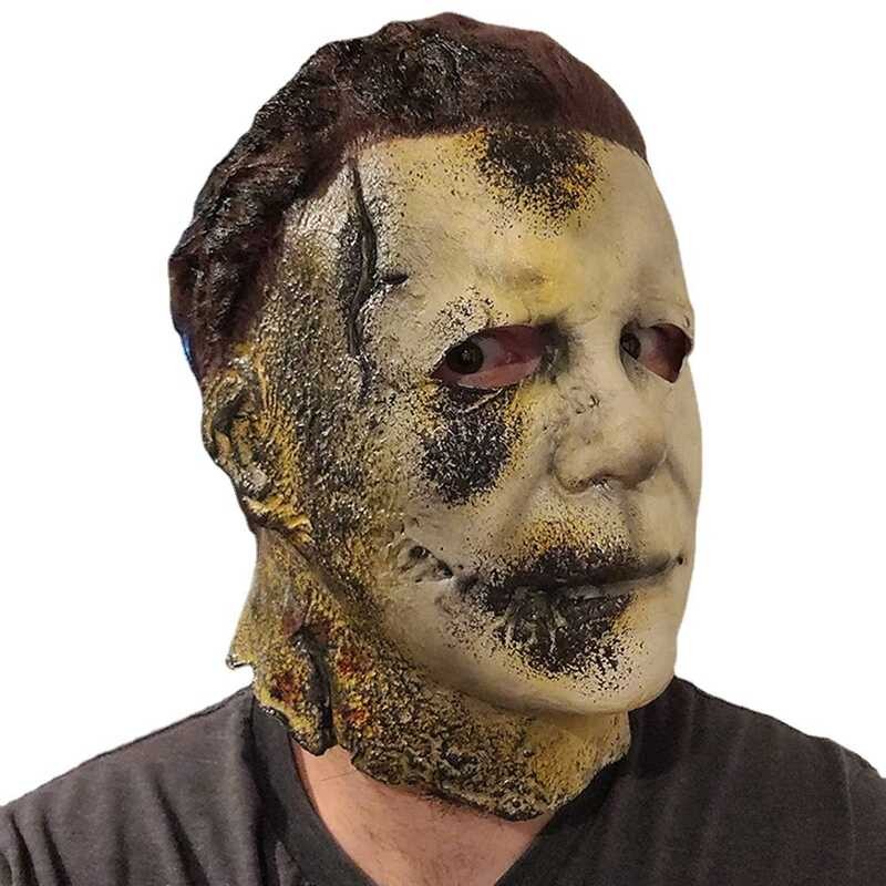 Halloween 0 Horror Michael Myers Scorched Mask Cosplay Latex Full Face ...