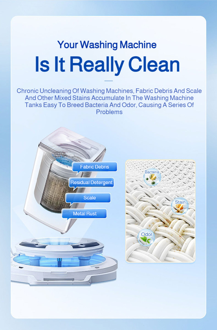 99.99% Sterilization Powerful Washing Machine Special Cleaning Active ...