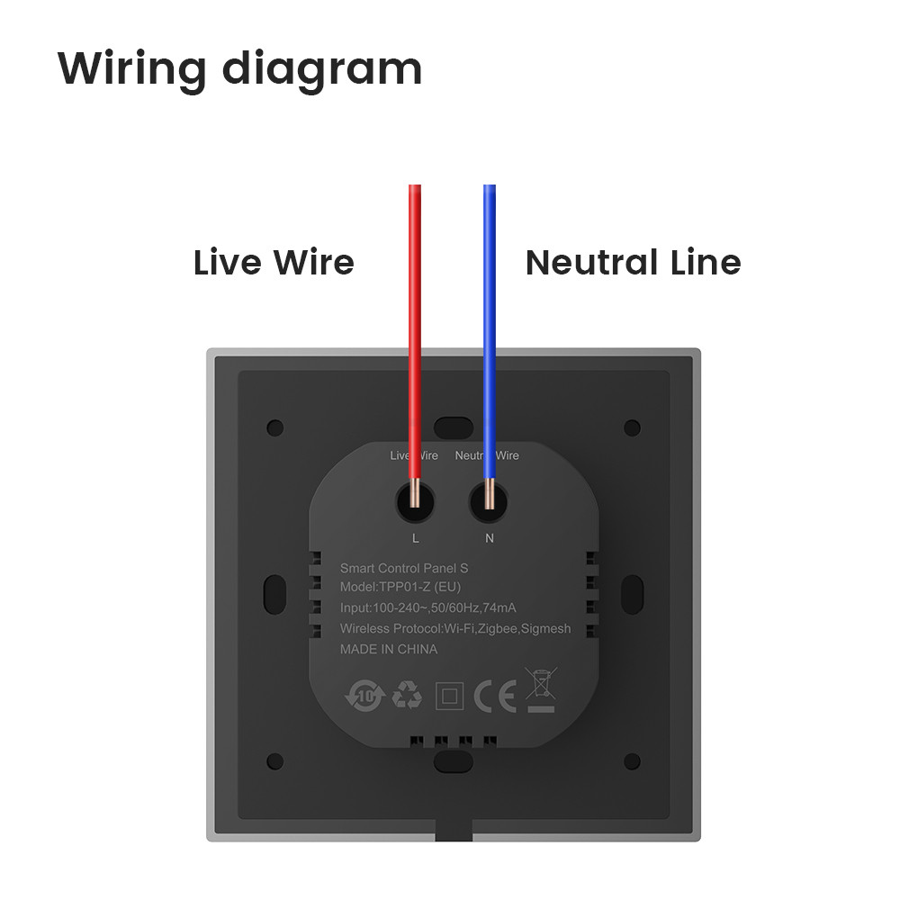 SMATRUL Tuya Smart Switch Multi-functional EU Touch Screen Control ...