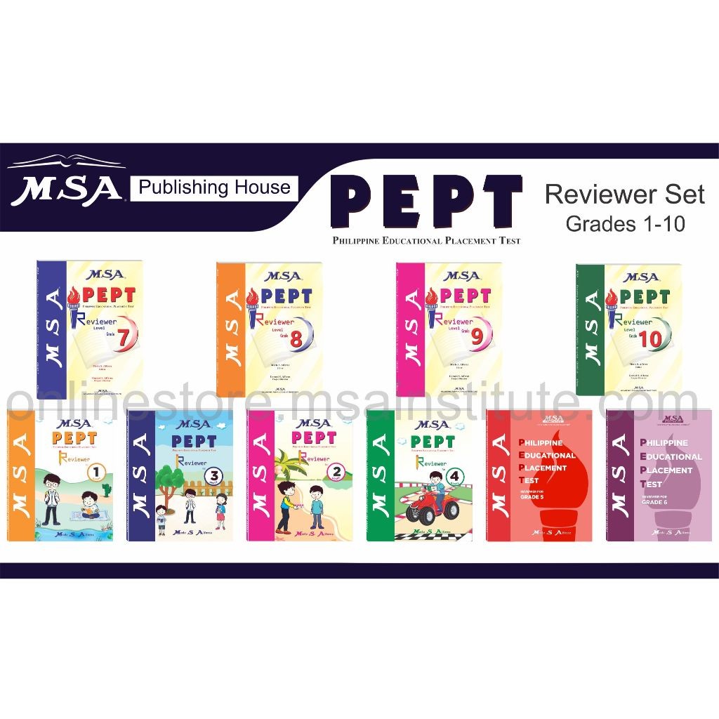 MSA Philippine Educational Placement Test (PEPT) Reviewer Set Grades 1 ...