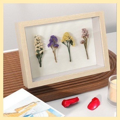 Holiday Gift Transparent Glass Wooden Shadow Box Photo Floating Frame ...