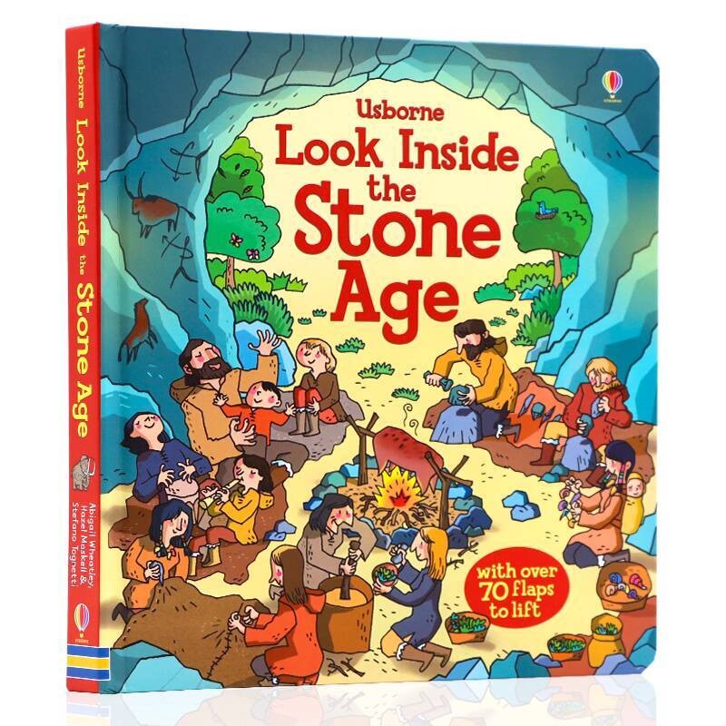 Usborne Look Inside Series Flip Book Enter the Stone Age English ...