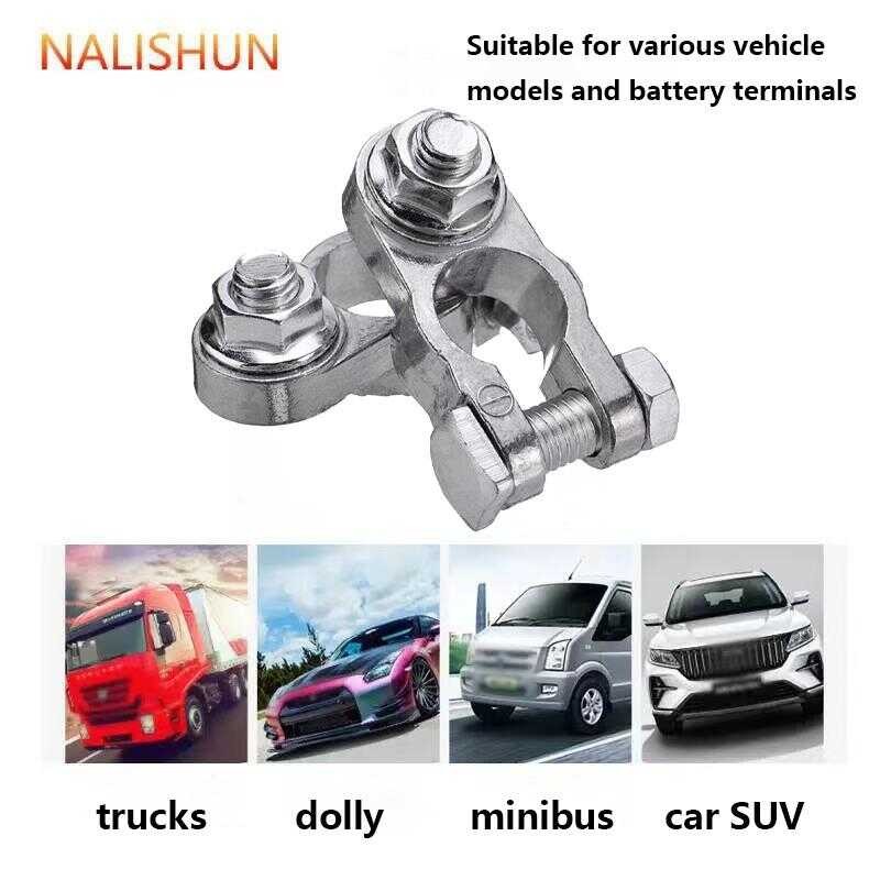 1Pair 12V 24V Automotive Top Post Battery Terminals Wire Cable Clamp Terminal Connectors ...