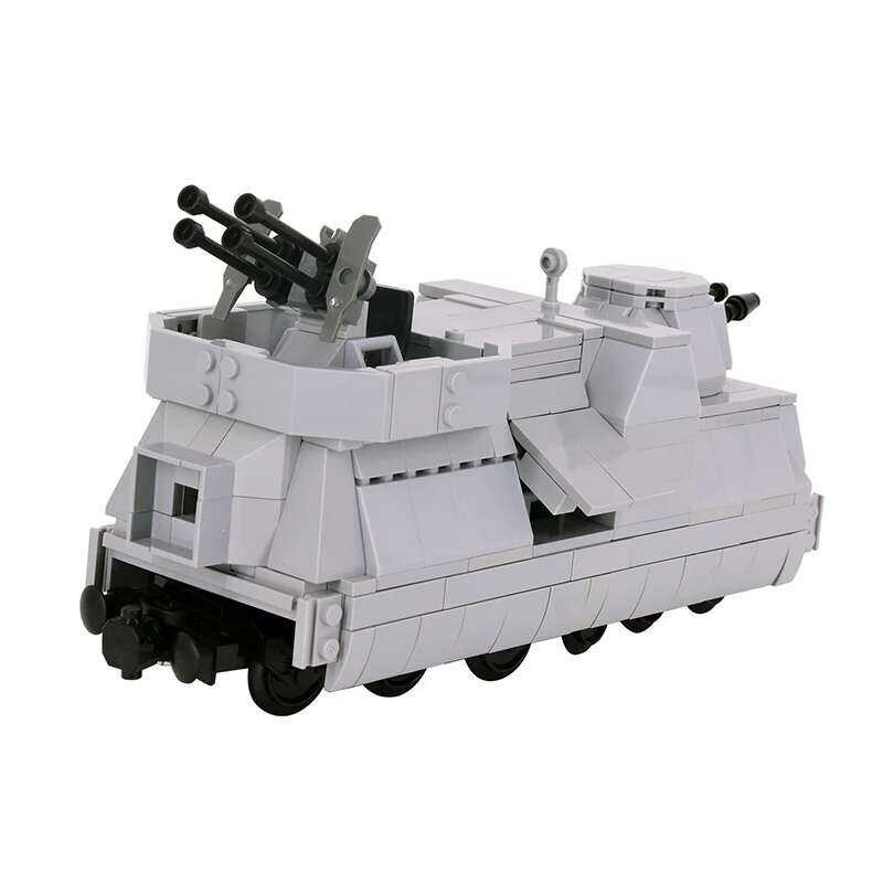 ew 2025 MOC City Creative Idea Train Artillery Vehicle Tank Destroyer ...