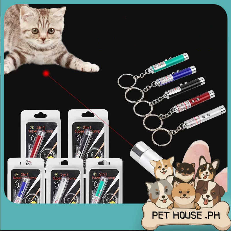 Pet LED 2In1 Laser Pointer Funny Stick Lighting Cat Toy Zxc | Shopee ...