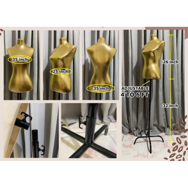 Foam Mannequin with stand with BOX Fiber Fitting Form Dress Form ...