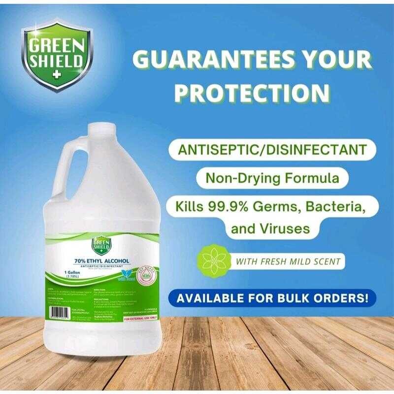 GREEN SHIELD 70% ETHYL ALCOHOL GALLON ANTISEPTIC DISINFECTANT | Shopee ...