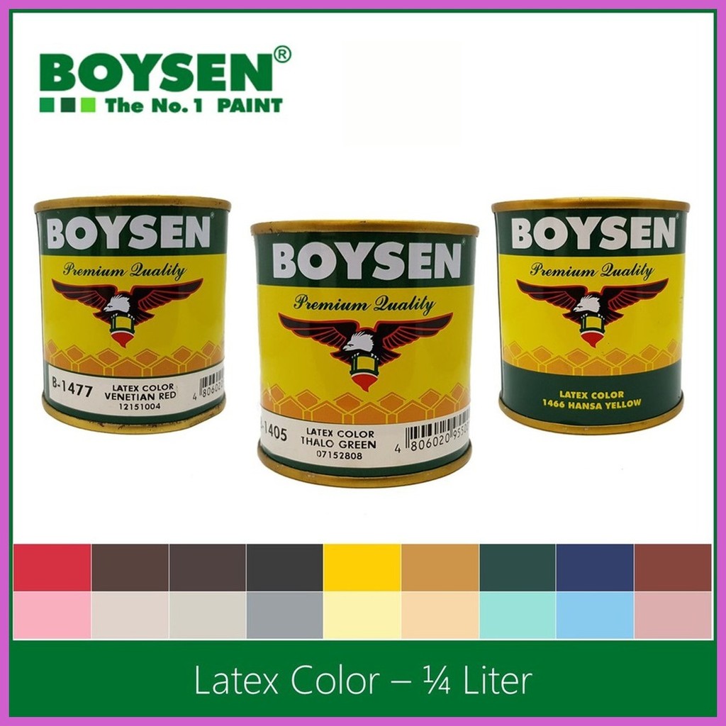 ☸ ⏈ ♞ BOYSEN LATEX COLOR VENETIAN RED B-1477 ( 1/4 LITER ) FOR WOOD AND ...