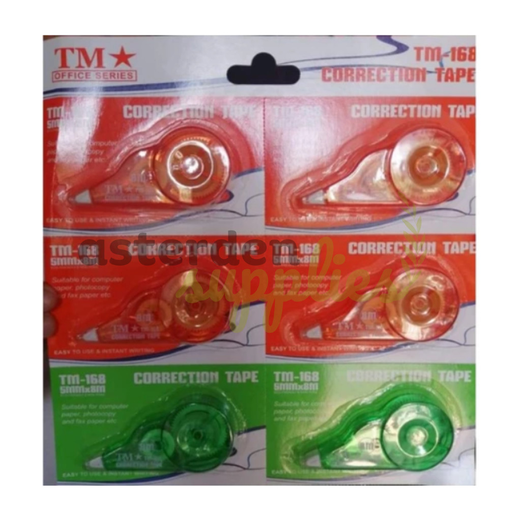 TM Correction tape, 12 pcs per pack, 5MM x 8M. | Shopee Philippines