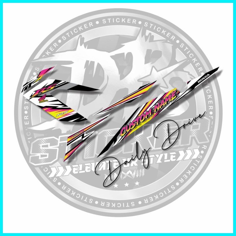 Rs 125 Fi Decal Stickers (Costumize Name) | Shopee Philippines