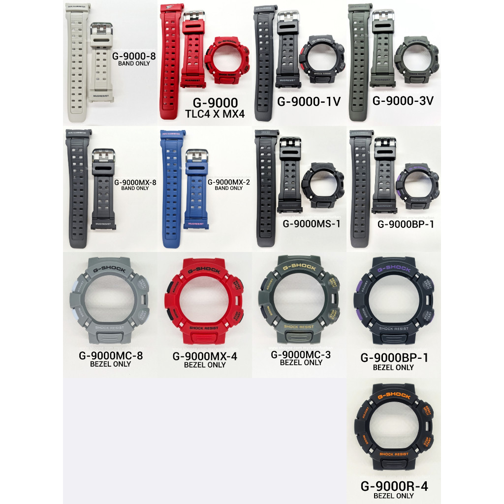 CASIO G-SHOCK BAND AND BEZEL G9000 G9010 GW9000 GW9010 G-9000 G-9010 GW ...