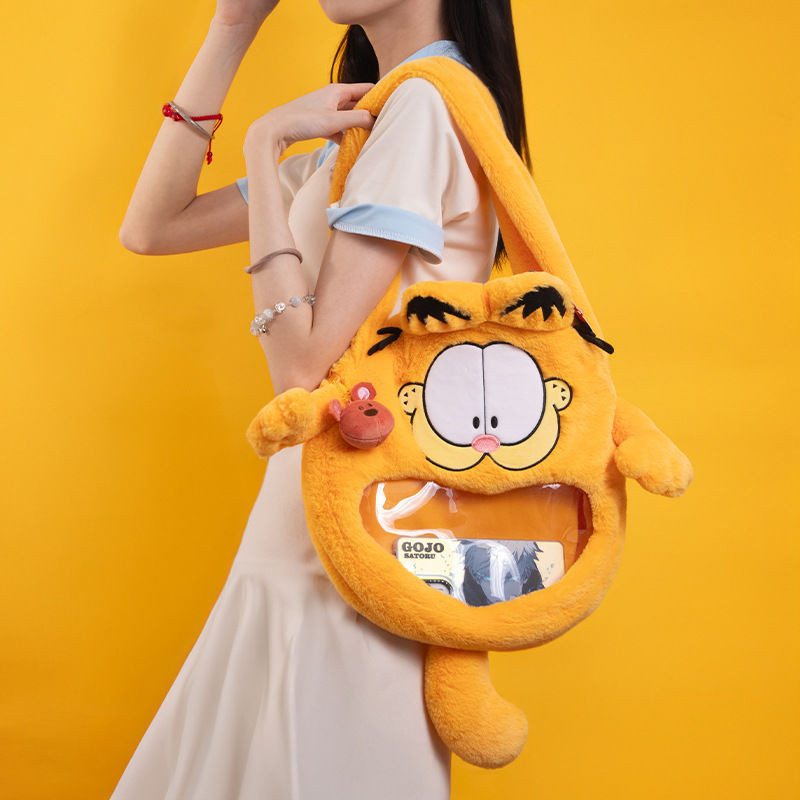 [Genuine]Creative New Garfield Heart-Shaped Cartoon Backpack Cartoon ...