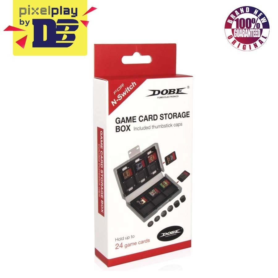 DOBE NSW GAME CARD STORAGE BOX INCLUDED THUMBSTICK CAPS 24 GAME CARDS ...