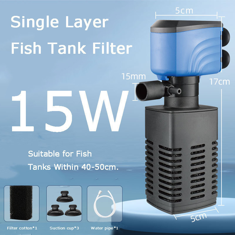 Fish Tank Filter 3-in-1 Fish Tank Circulating Pump Built-in Water-free ...