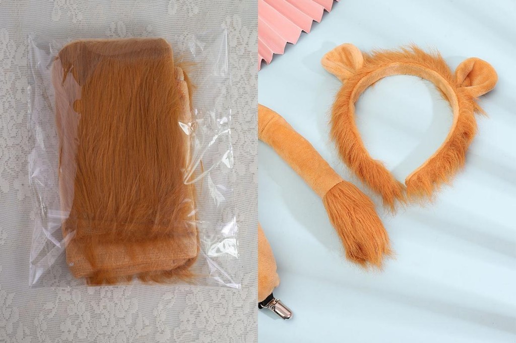 LK Lion Costume Accessories Theme Party Costume Soft Plush Lion Costume ...
