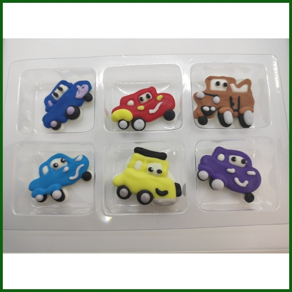 Cars Cartoon Character Royal Icing 2D cake cupcake Topper edible ...