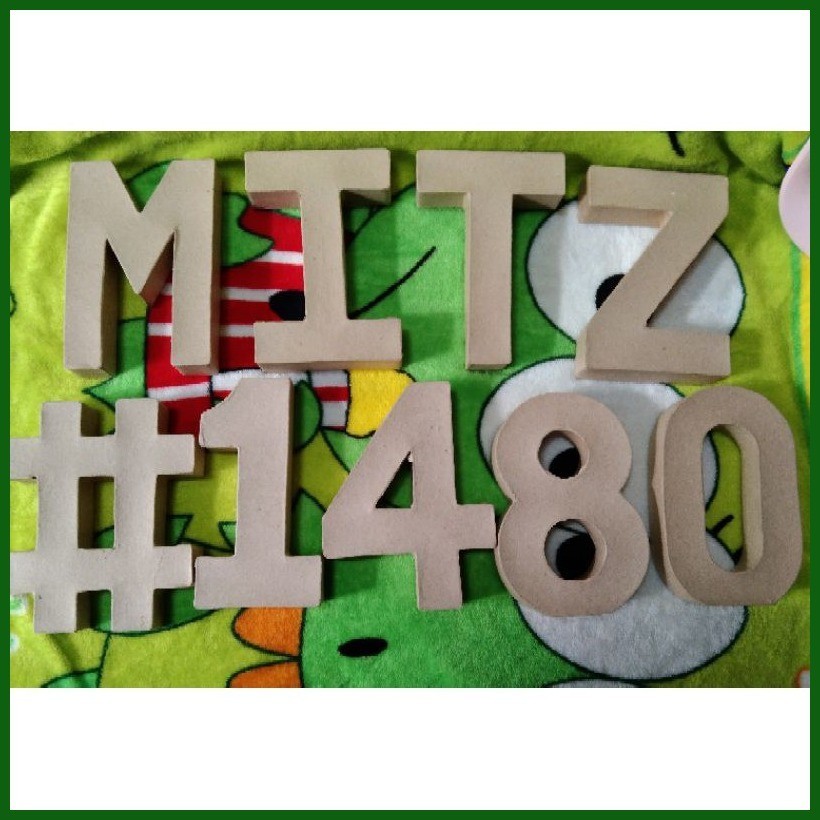 ⊙ (MITZ) LETTER STANDEE-8inches(alphabet/numbers/@#&) | Shopee Philippines