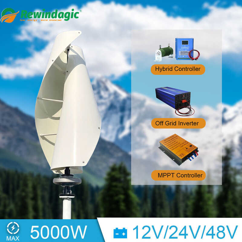 Vertical Axis Wind Turbine 3000W 5000W Free Energy 48V 12V 24V ...
